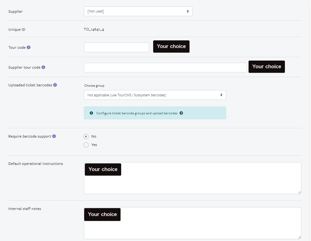 How to create a GT (Transfers) product – TourCMS