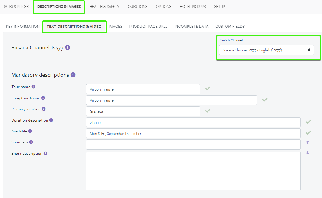 How to create a GT (Transfers) product – TourCMS