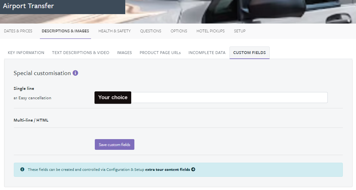 How to create a GT (Transfers) product – TourCMS